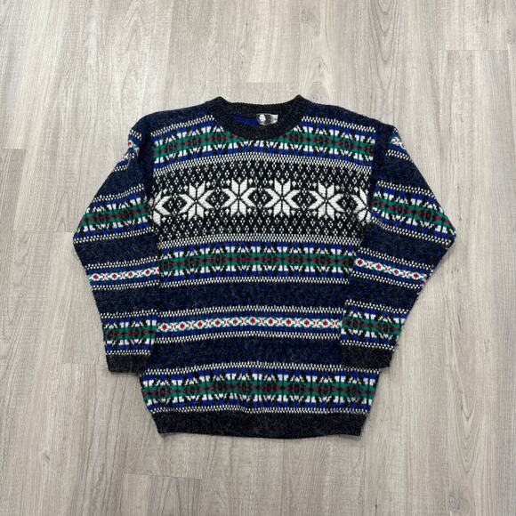 Vintage | Sweaters | Vintage In Charge Sweater Mens Large 9s Fair Isle ...
